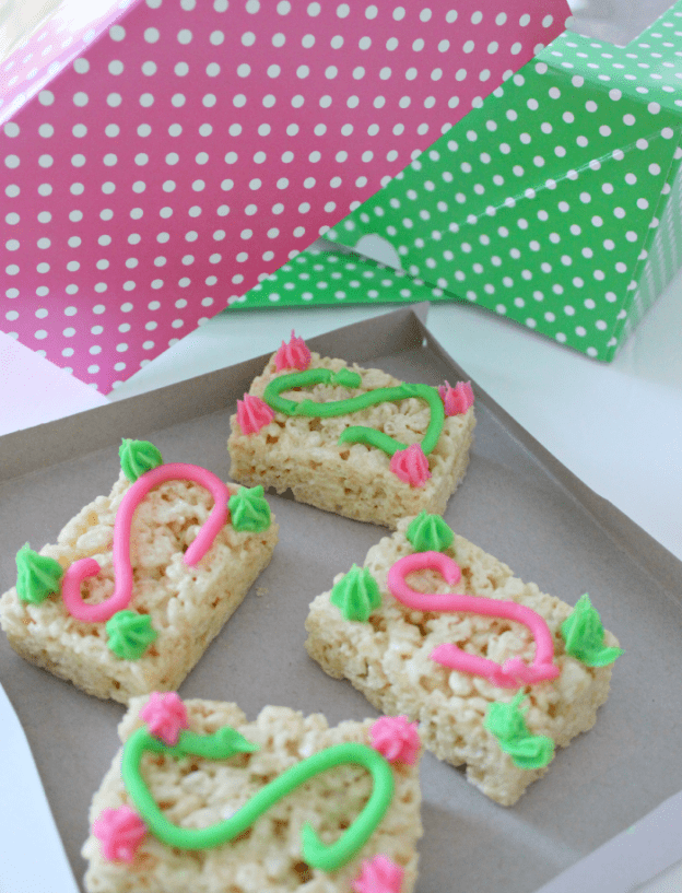 Monogrammed Rice Krispies Treats Tutorial